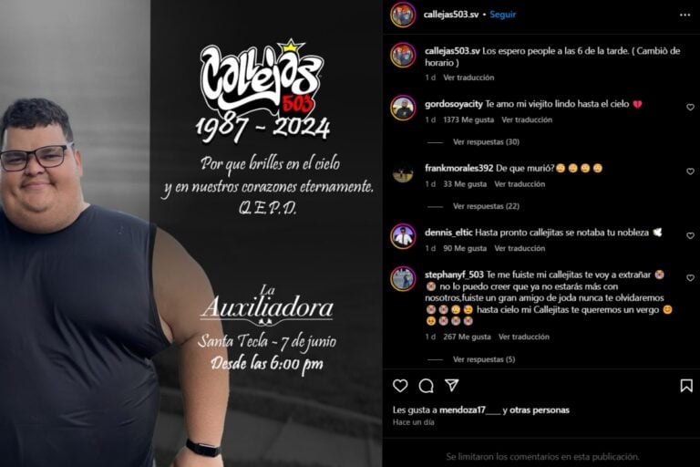 Edgar Landaverde: El youtuber "Callejas 503" perdió la vida
