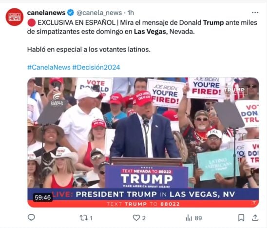 Trump Latinos Las Vegas: He calls them in the middle of the heat